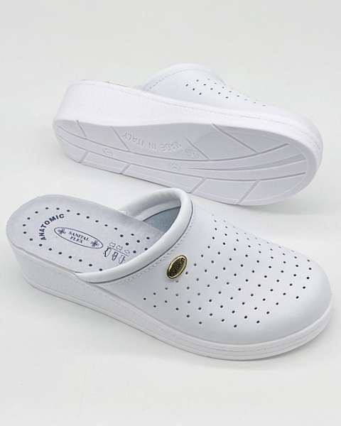 Chodaki Sanital Flex 707 białe klapki medyczne z certyfikatem, tęgość G ...